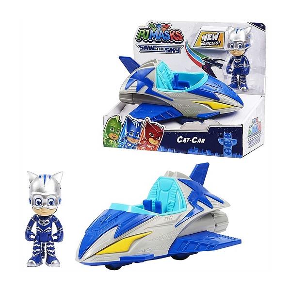 しゅつどう!パジャマスク Save the Sky Cat-Carセーブザスカイ  キャットカー キャットボーイと彼の新しいキャットカーでアクションを起こしましょう！滑らかなデザインと控えめなホイールが特徴です。内部に付属のフィギュアを装着...