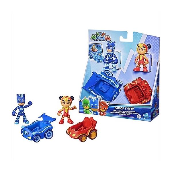 しゅつどう!パジャマスク キャットボーイ VS アン・ユー バトルレーサーズ PJ Masks Catboy Vs an Yu Battle Racers パジャマスクのミニカー2台とアクションフィギュア2体がセットになっているので、キャッ...