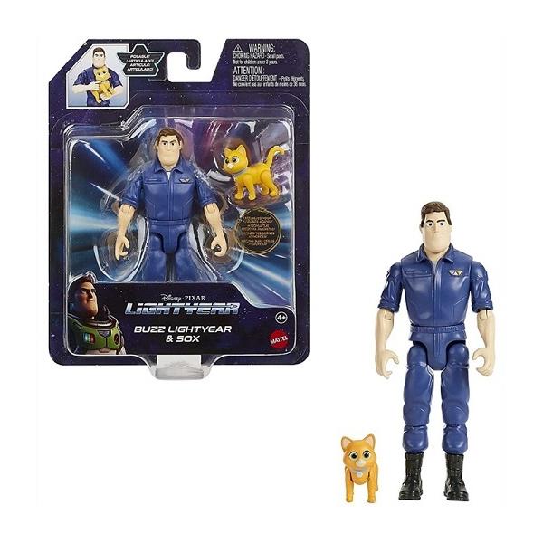 【Disney Pixar Lightyear】ディズニーピクサーライトイヤーバズライトイヤー＆ソックス ５インチアクションフィギュアDisney Pixar Lightyear Buzz Lightyear &amp; Sox Authe...