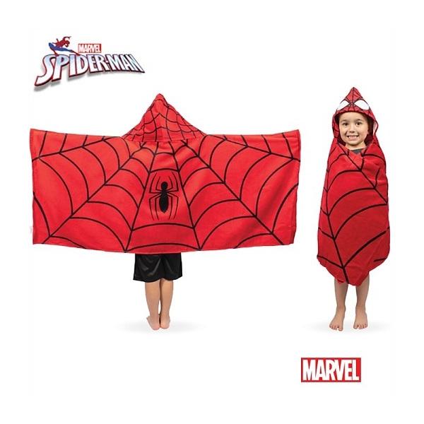 スパイダーマン フード付きタオル Soft Cotton Hooded Bath Towel Wrap ●高品質な綿素材の柔らかくて心地よい手触り●速乾性のための高吸収性素材●3歳から7歳までの成長期の幼児やお子様がご使用するのに十分な大き...