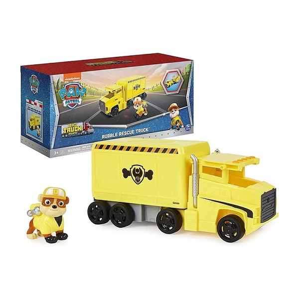 パウパトロール ビッグ トラック パップ ラブル レスキュートラック トランスフォーム トイ ビークルとフィギュアのセット PAW Patrol Big Truck Pup’s Rubble Transforming Toy Trucksラ...