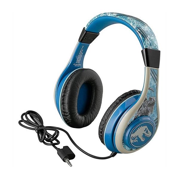 ジュラシックワールド ヘッドホン 音量制限機能付き ●お子様のご使用に安心のボリューム制限機能を内蔵。●入力ジャックを使って任意のオーディオデバイスに接続し、好きなものを聴けます。●鮮明なサウンド品質。共有ポート付き●パッド入りピボットイヤ...