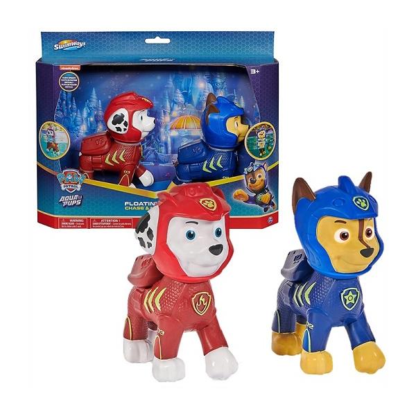 Paw Patrol  パウパトロール プール お風呂 フロートフィギュアチェイス マーシャルチェイスとマーシャルが沈むことを心配する必要はありません。この浮遊水のおもちゃはそれ自体で浮かび、波にぶつかっても直立したままです子供のための屋内...