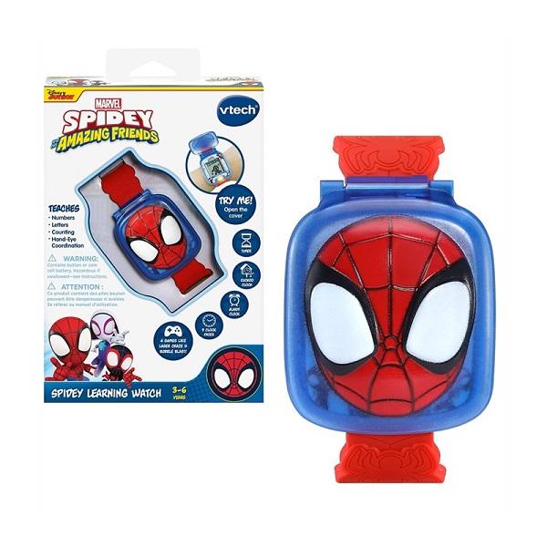【VTech】 ディズニー マーベルスパイディ ラーニングウォッチこの子供用電子腕時計は、表紙にスパイディと大ヒット番組「スパイディとすごいなかまたち」のキャラクターが描かれています。9つのデジタル時計の文字盤、ストップウォッチ、タイマー、...