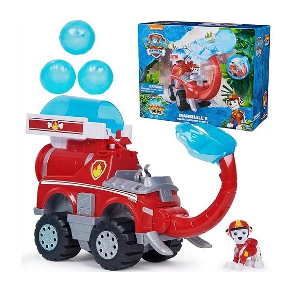 【Paw Patrol パウパトロール】ジャングルパップス デラックス マーシャル・エレファント・ファイヤートラックゾウをテーマにしたジャングルパップスの乗り物で、マーシャルと一緒にレスキューの冒険に出かけよう！マーシャルの象をテーマにした...
