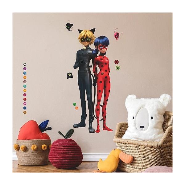 【Roommates】【Miraculous ミラキュラス】ミラキュラス レディバグ＆シャノワール ジャンボ ウォールステッカー デカールRoomMatesは1895年創業の米国最古且つ最大の壁紙メーカー、York Wallcovering...