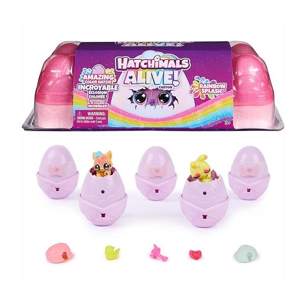 Hathimals Alive<br>うまれて！ウーモ ミニ アライブ ハッチマル レインボー・スプラッシュ・エッグカラー・リヴィール・エッグスレインボースプラッシュの5人のキャラクターに命を吹き込みましょう驚きの卵は水の中で孵...
