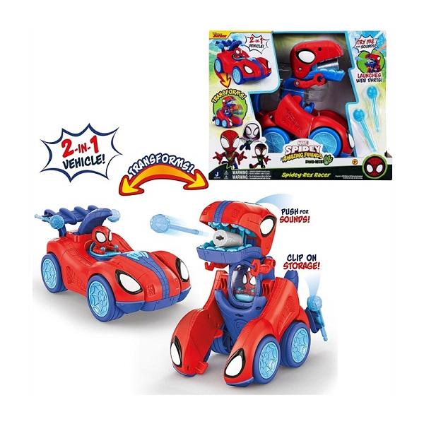 Disney ディズニー【Spidey スパイディ】 スパイディ レックスレーサー 変形ビークル驚異のスパイディがハンドルを握るこの8インチ2-in-1ビークルは、ビークルから驚異の恐竜スパイディ・レックスに変身。ビークルモードでは、スパイ...