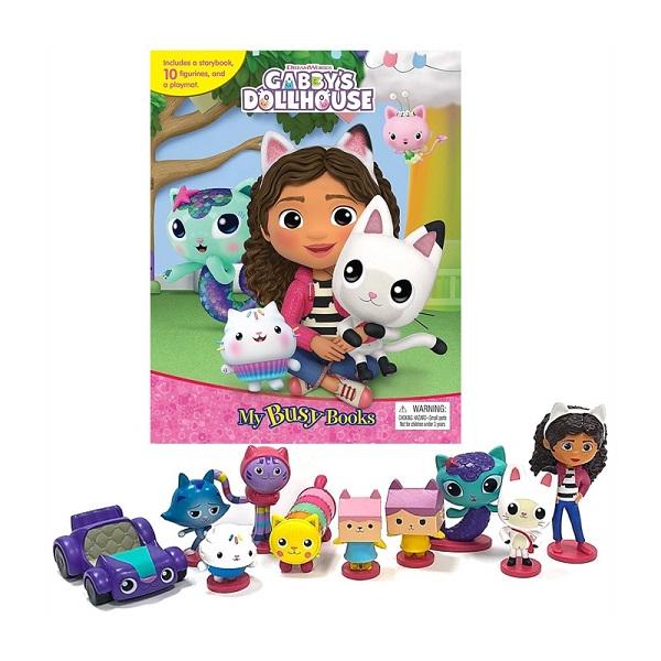 ギャビーのドールハウス マイビジーブック英語絵本 フィギュア 10体入り本とおもちゃがすべて1つになったこのMy Busy Booksアクティビティキットには、鮮やかに描かれた本、きちんと作られたフィギュア、巨大な耐久性のあるプレイマットが...