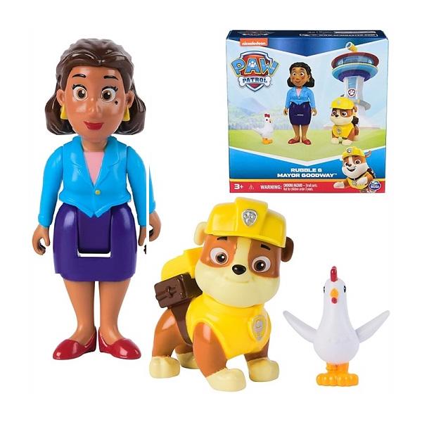 【Paw Patrol】パウパトロール ラブル グッドウェイ市長とチカレッタのフィギュアラブル、グッドウェイ市長、チカレッタのアクションフィギュアを含むファン必携のセット。 お気に入りのPAWパトロールのおもちゃでスリリングなレスキューをし...
