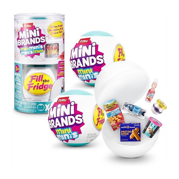 Mini Brands ミニブランズザ フリッジ ミニミニシリーズ1 コレクタブル ミニチュア玩具（カプセル2個入り）素晴らしいコレクションに必要な材料がすべて揃ったこれらのミニチュアは、ミニブランド「冷蔵庫をいっぱいに」プレイセットにぴっ...