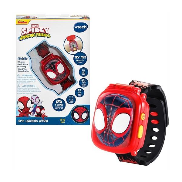 【VTech】 ディズニー マーベルスパイディ スピン ラーニングウォッチこのウェアラブルガジェットでスピンと一緒に大活躍しよう子供向けにデザインされたこの時計には、カバーにスピンと人気マーベル番組『スパイディと彼の素晴らしい仲間たち』のキ...