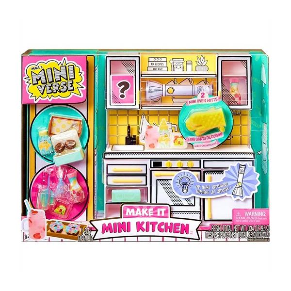 MGA ミニバースミニキッチン キッチンプレイセットミニキッチンプレイセットにはリアルなミニ「食材」とキッチンアクセサリーが付属お気に入りのおやつやデザートのミニレプリカが作れますプレイセット内容：オーブン、冷蔵庫、カウンタートップ、棚特典...