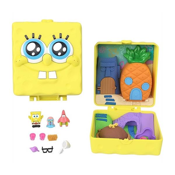 Polly Pocket ポーリーポケットスポンジ・ボブ コラボレーション コンパクトマイクロサイズのスポンジ・ボブ＆パトリック人形とプレイセット、ペットのゲイリーポーリーポケットは30年以上にわたって、小さな世界と大きな驚きで世界中のファ...