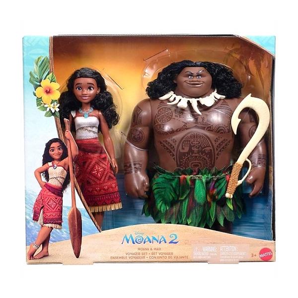 マテル ディズニー モアナ 2ボイジャー モアナ＆マウイ ファッションドール（着せ替え可能衣装付き）＆アクセサリー映画『モアナと伝説の海』モチーフディズニー映画『モアナと伝説の海』続編にインスパイアされた、勇敢なリーダー・モアナと風と海の神...