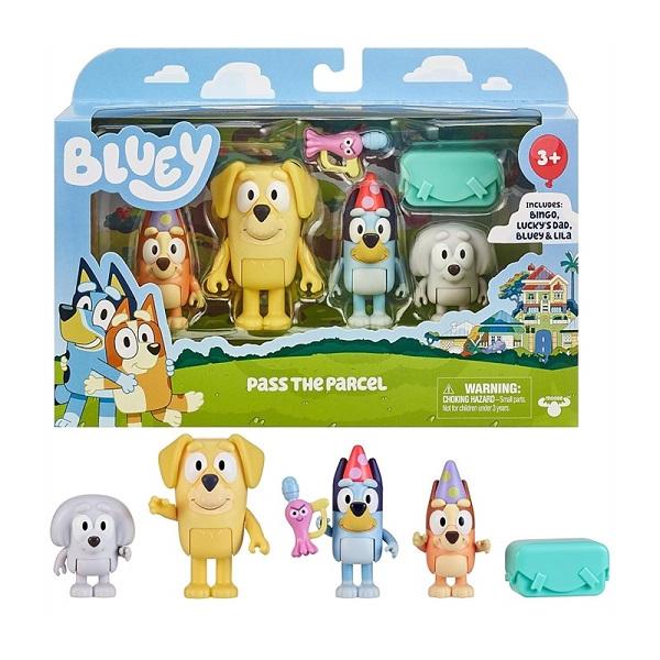 ディズニージュニアプレゼント渡しゲーム Pass The Parcel 世界をリードするオーストラリアの玩具メーカーMoose Toys製ブルーイ パーティーパック：幼児向けアクションフィギュアで「プレゼント渡しゲーム」をして水鉄砲をゲット...