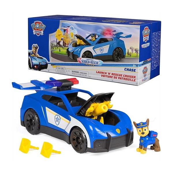 【Paw Patrol パウパトロール】 サーチ＆レスキューチェイス ランチャー＆レスキュー・クルーザーフィギュア・発射体2個・ライト・サウンド・隠し発射装置付きチェイスの「ローンチ・アンド・レスキュー・クルーザー」で救助へ急行しよう！全長...