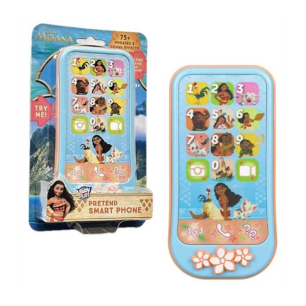 Disney ディズニーモアナ おもちゃのスマートフォンキッズフォン：このおままごと用携帯電話には子供向けのさまざまな英語教育ゲームが搭載されていますドライブや飛行機での移動中など、幼児向けの旅行用おもちゃやチャイルドシート用おもちゃとして...
