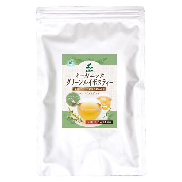 【商品名】　オーガニック グリーンルイボスティー 有機栽培 無農薬 ノンカフェイン JP16グレード茶葉100％使用 お湯出し・水出し 抽出しやすい三角 【商品説明】　・【おいしいお召し上がり方】お湯出し：テトラパック1個を急須（ポット）に...