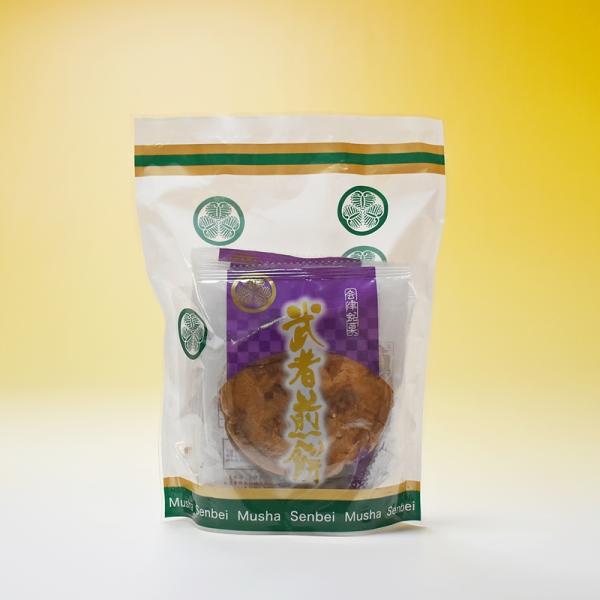 【製造から60日】【保存】常温【5枚入】「会津武者煎餅」は、福島県会津地方のお土産では昔からお馴染みの商品です。ピーナツ（落花生）の入った軽めの食感の煎餅。サクサクとした食感、落花生の香ばしい香りと味がおやつにもお茶請けにもおすすめです。刀...