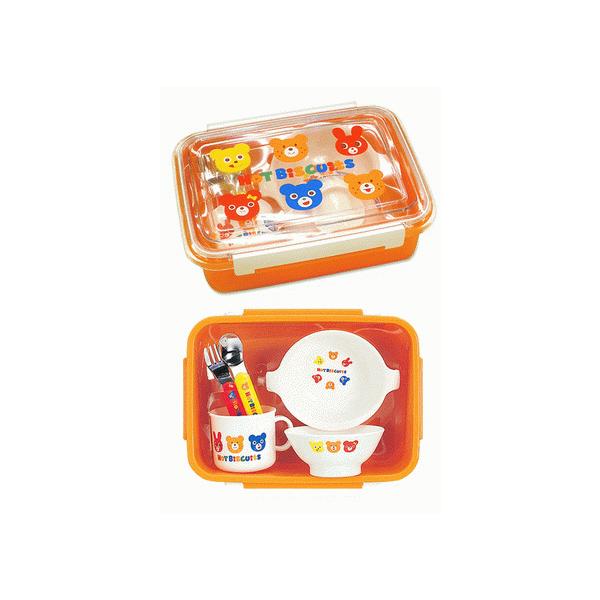 ■メーカー　ミキハウス■タイプ　　　食器セット・ケースつき食器セット■寸法　セット内容　保存容器：容量2.6L　茶碗：容量220ml　スープカップ：容量270ml　コップ：容量200ml　スプーン、フォーク■素材　　茶碗・スープカップ・コッ...