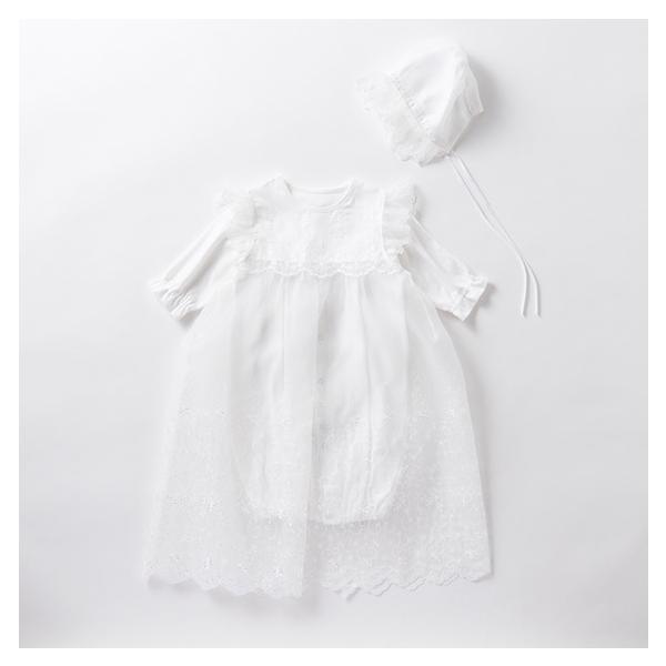 お宮参りや退院のお祝いなどに使っていただけるセレモニードレスです。ドレスorカバーオールがスナップで早変わり！スナップの止め方ひとつで、いろんな動きをカバーします。おむつの取り替えにも便利です。【メーカー】シンクビー【タイプ】2wayドレス...