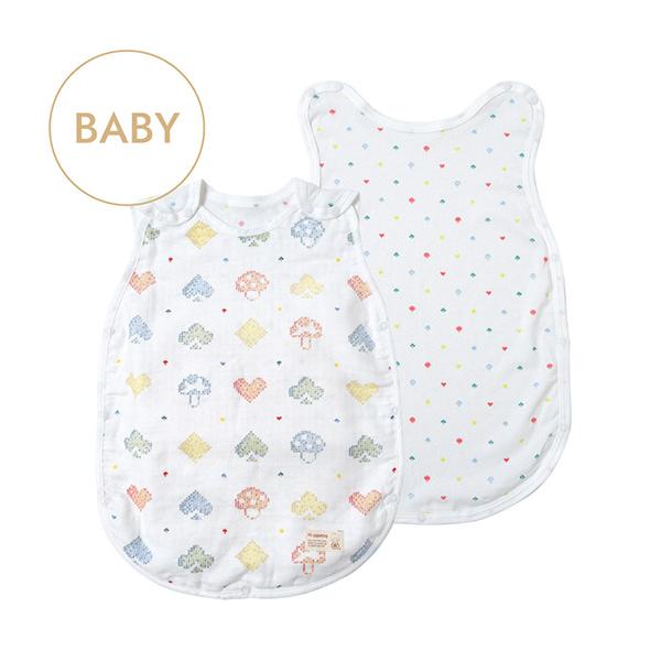 【セット内容】コットンテンセル3重ガーゼスリーパー/背中のメッシュパーツ【3重ガーゼスリーパー】肩、両脇、股下にスナップボタンを採用。着脱やオムツ替えも楽々おやすみの時に着用、寝冷え防止に。お布団からはみ出しても安心お風呂上がりの湯冷め防止...