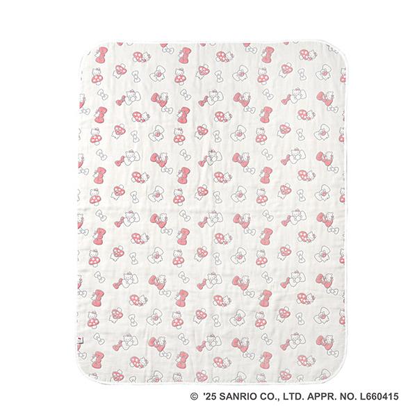 お昼寝やおうち使いに最適なブランケット・気持ちと気持ちを結ぶ『なかよしのしるし』という思いが込められたハローキティのリボン。・「赤ちゃんが良い出逢い、人との繋がりに恵まれますように。」そんな思いを込めたオリジナルテキスタイルには、Hoppe...