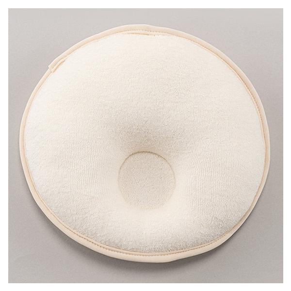 赤ちゃんの柔らかな頭部を支える中央凹凸形状、さらに向きぐせ直しを追求した独自形状の商品です。表側地は、オーガニックコットンを使用したパイル生地。中身は、やわらかなソフトパイプ＆へたりにくいつぶ綿を使用。側面は、通気性に優れて熱がこもりにくい...