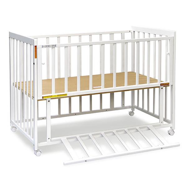 [メーカー]ヤトミ、Yatomi、ハピネス[商品名]ベビーベッド ハナミズキ[タイプ]ベビーベット、ベビーベッド、ベビー、赤ちゃん、キャスター付き、スライド扉、収納扉付き、ベッド、ベット、寝具[対象年齢]2歳まで[サイズ]約 幅1240×奥...