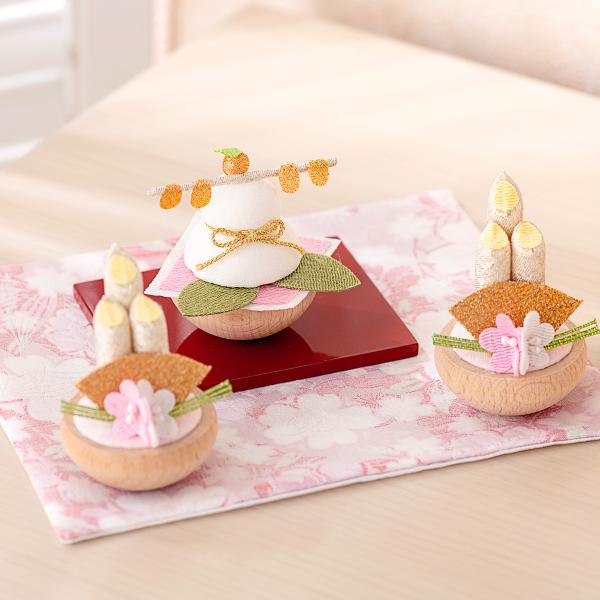 門松 迎春飾り 正月飾り 玄関飾り 床の間飾り お正月  (小)ゆらゆら迎春飾りセット ほのか 当店オリジナルの立札付き  おしゃれ 置物 コンパクト ミニ リュウコドウ 龍虎堂