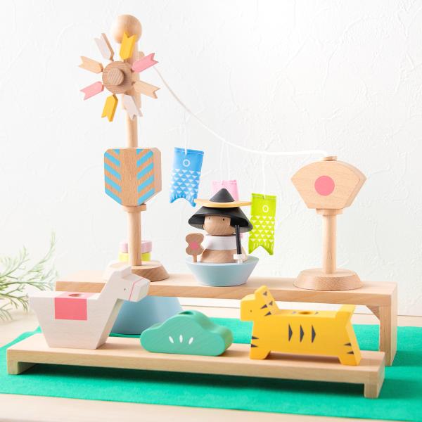 五月人形 鯉のぼり プーカ Puca【プーカのたんたんご】木製 こいのぼり 兜 コンパクト おしゃれ 室内 端午の節句 初節句 子供の日 マンションサイズ モダン 玄関