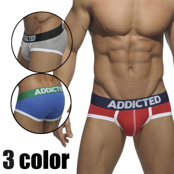 ◆ADDICTED◆ブリーフ ◆XS/S/M/L/XL（日本サイズより異なる）◆95％コットンと5％エラスタン生地で作られています非常に快適で、非常に伸縮性があり、通気性がありますその色とゴムと仕上げとのコントラストのおかげで非常に用途が広...