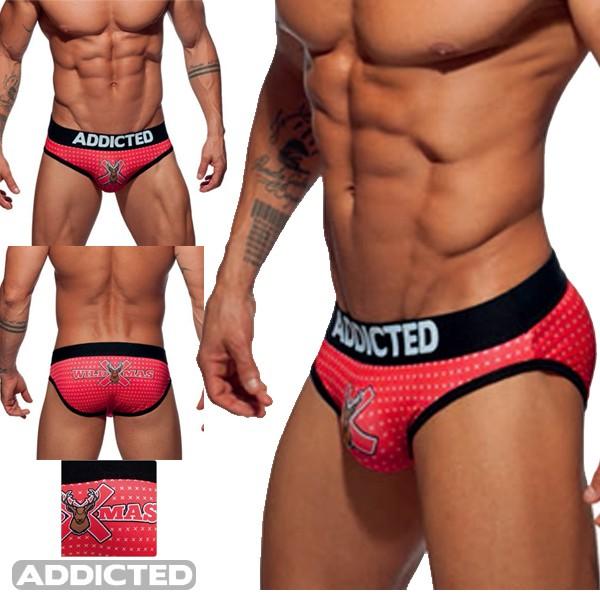 ◆ADDICTED◆ブリーフ ◆XS/S/M/L/XL（日本サイズより異なる）◆クリスマス限定レッド◆スペイン◆80%POLYESTER/20% ELAST ◆ スペイン発アンダーウェアブランド【ADDICTED】のメッシュブリーフパンツで...