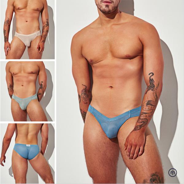 ブランド：INTYMEN UNDERWEAR産地：コロンビア、素材：ポリアミド-スパンデックスTenis briefは、メンズ向けのセクシービキニブリーフです。メッシュ素材を使用しており、通気性に優れ、ジムや運動時に最適です。ローライズデザ...