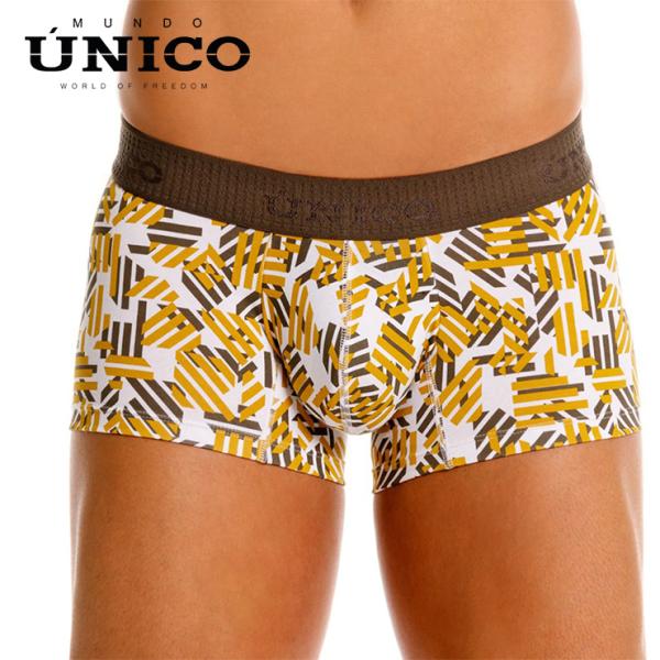 ブランド：UNICO産地：コロンビアシルエット：ボクサーブリーフデザイン/カラー：コントラストカラーのブルーのゴム入りプリント素材：綿95%、エラスタン5%このマイクロファイバー製ボクサーブリーフは、独自のデザインと上質な素材を使用し、毎日...