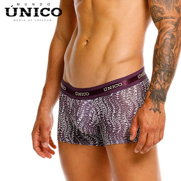 ■ UNICO BOXER CORTO ? ARENALES紫紅を基調とした、繊細な総柄プリント。落ち着きの中に個性を宿すデザイン。CORTO（ショート丈）設計で、脚まわりをすっきり整える。UNICO独自の立体ポーチ構造により、自然なホール...