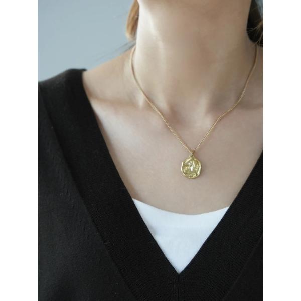 ※アクセサリーは初期不良を除き返品・交換の受付ができません。慎重にご注文下さいませ。※coin necklacer コイン ネックレスブランド：MANA(マナ)素材：真鍮コイン：H21.5mm W18mmチェーン：415mm〜446mm++...