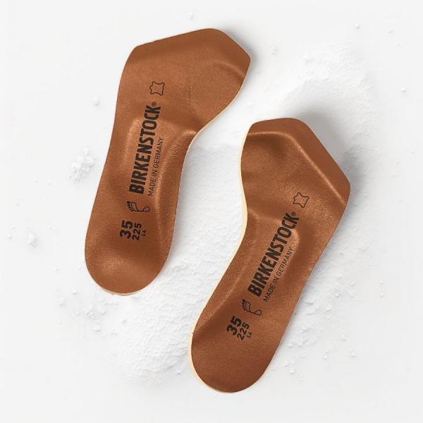 BIRKENSTOCK[ビルケンシュトック]/LEATHER INSOLE[レザーインソール]/BROWN[ブラウン]/1001245  レギュラー幅体重の掛かる母指球部の衝撃を和らげてくれる、BIRKENSTOCKのオリジナルハーフインソ...