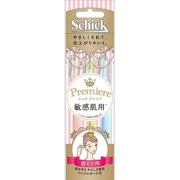 ・マイクロガード付きL型カミソリ。シック プレミア敏感肌用*眉そり用・コンパクトヘッドで、眉まわりの細かいところもキレイに・細かいところもキレイにそれる・超コンパクトヘッドで、一本一本まで形を確認しながらお手入れできます・うぶ毛処理に適した...