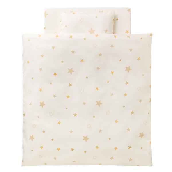 【セット内容】(1)掛けふとんサイズ：約70cm×70cm[組成]ふとんがわ：ポリエステル65％、綿35％詰めもの：ポリエステル100％(2)掛けふとんカバーサイズ：約73cm×73cm[組成] 綿100％(3)敷きふとんサイズ：約46cm...