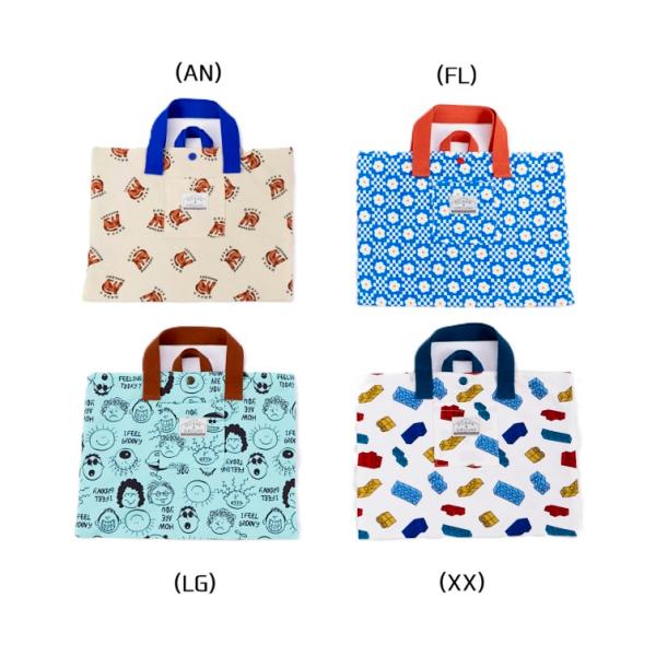 オリジナルプリント柄が可愛い、小学校1年生のデスク横にループでかけても床につかない、入学準備に必需品なレッスンBAG。 図書BAG、音楽BAGとしてもオススメ。 ポリエステル素材で軽く、裏地付きの耐久性のある仕様。プライバシーを配慮しネーム...