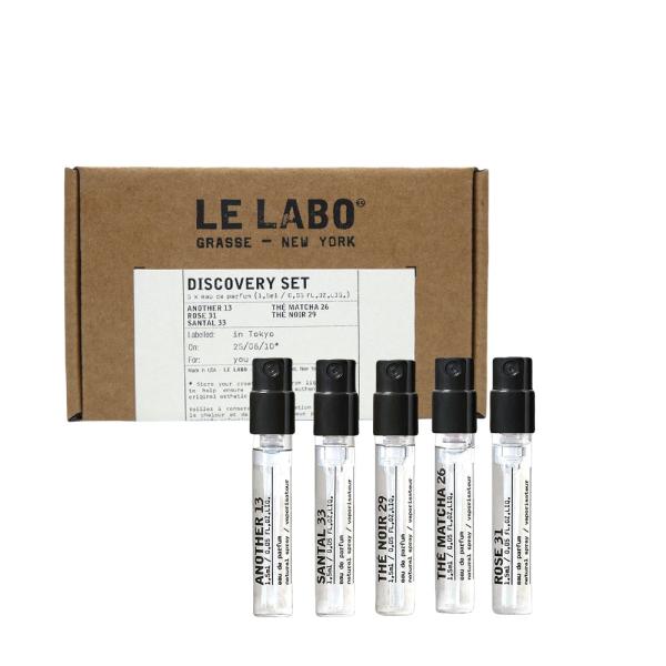 商品詳細ブランド名LE LABO 商品名ディスカバリーセット クラシックコレクション5種 1.5mL内容量セット内容:アナザー 13 1.5mLx1ローズ 31 1.5mLx1サンタル 33 1.5mLx1マッチャ 26 1.5mLx1テ ...