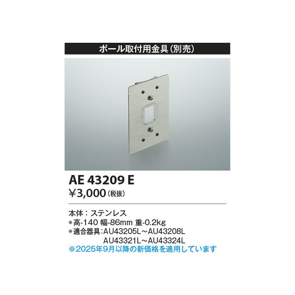 コイズミ【ＬＥＤアウトドアライト用】【ポール取付用金具】AE43209E