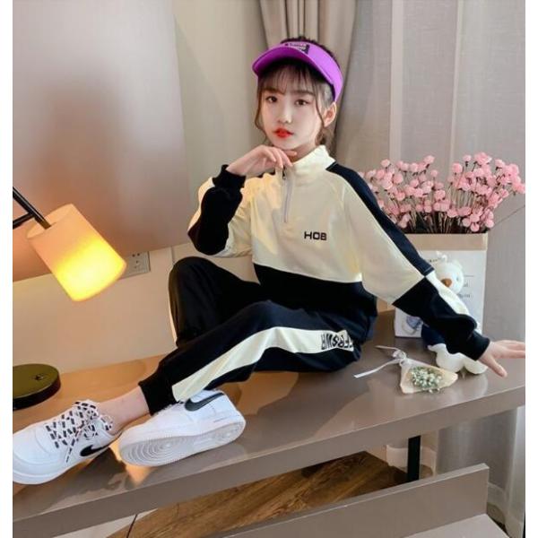 ジャージ 上下セット スウェットレディース 2点セットアップトレーニングウェア 女の子 スポーツウェア 学生 キッズ春秋■素材：綿混■サイズ：110適応身長90-100cm120適応身長100-110cm130適応身長110-120cm14...