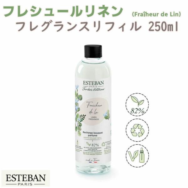 品名インテリアガーデンナチュール フレシュールリネン フレグランスリフィル250ml香りの特徴清潔なリネンがオレンジブロッサムとジャスミンの花を柔らかく包み込む甘いムスキーフローラルの香り総重量（Gross Weight)約230gセット内...