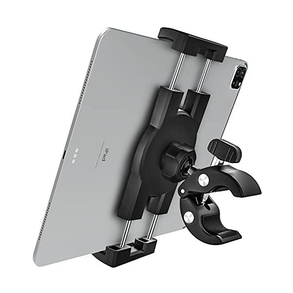 回転ブラック/10.41*7.87*12.45 cm/ipad ホルダー・多機種対応EXSHOW 室内回転自転車タブレットコンピュータースタンド、調整可能なクランプは幅119ｍｍチから260ｍｍまで伸びます。全て４-１３インチデバイスに向け...