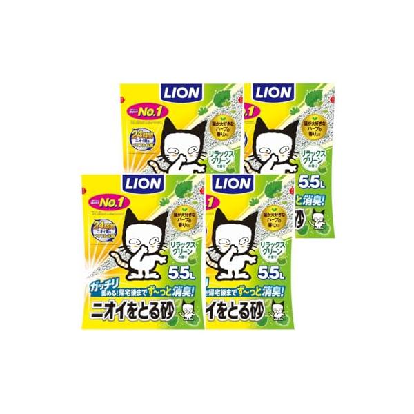 リラックスグリーンの香りリラックスグリーン/5.5L×4袋/4903351006065・Color:リラックスグリーンPatternName:猫砂・パッケージ個数:1・本体サイズ 幅X奥行X高さ :38×30×5cm・本体重量:4.4kg・...