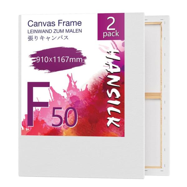 オフホワイト/F50-2枚/-・Size:F50-2枚・規格： F50サイズ、長さ1167mm、幅911mm、2個/セット・丈夫＆変形しにくい：ホッチキスでキャンバス生地をとじていた、?卯構造ので、絵具の固着性にも優れています。画布をしっか...