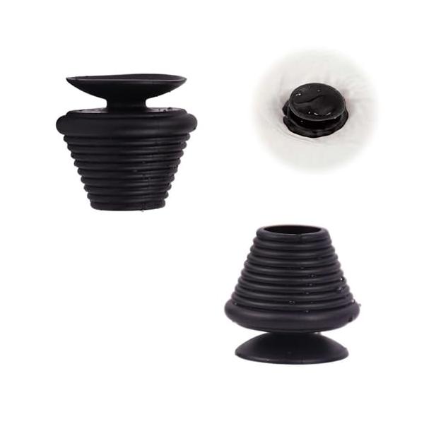 ブラック/Small/TY-01・Color:ブラック・シリコン製排水栓はシリコーン素材でできており、柔らかく弾力性があり、耐摩耗性があり、再利用可能です。長期間使用しても変形しにくく、お手入れも簡単です。・良好な密閉性風呂栓はスパイラルデ...